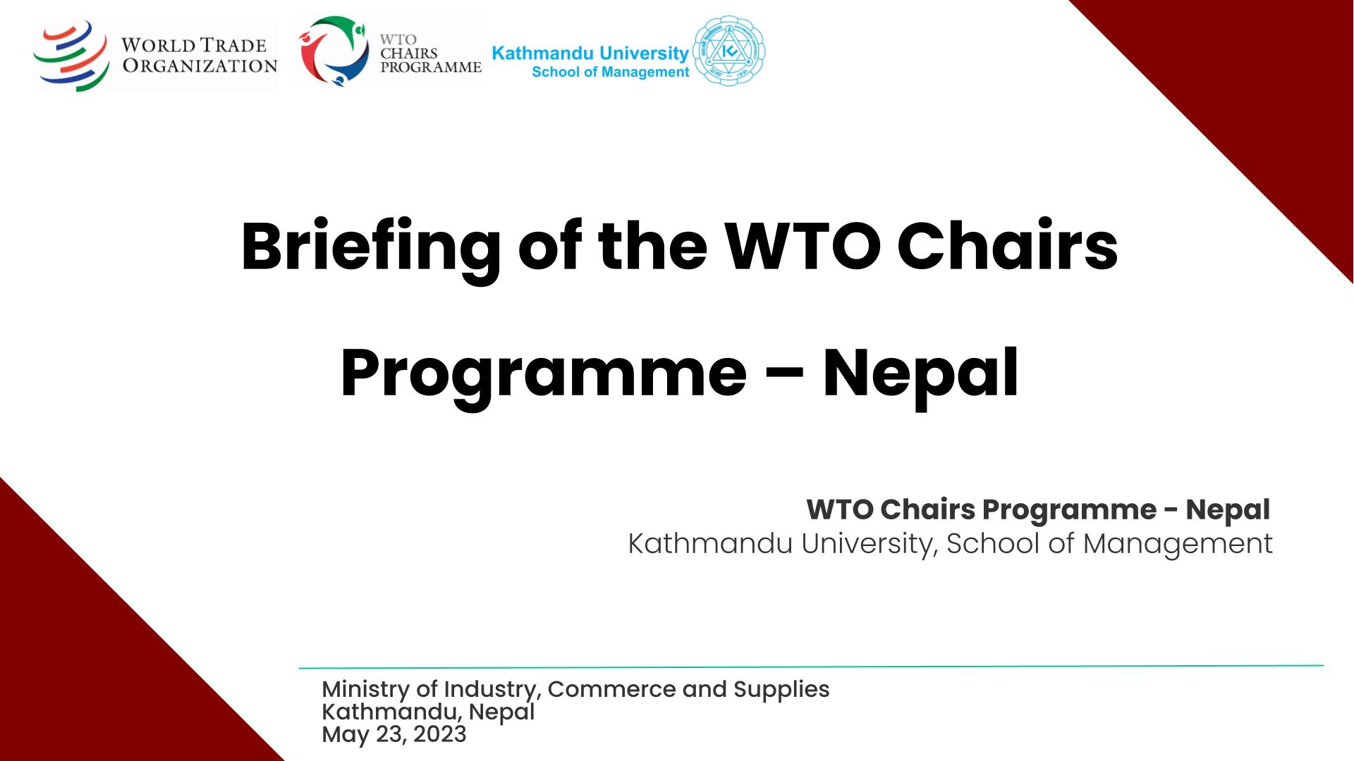 Outreach - 09 - WTO chairs Programme Nepal